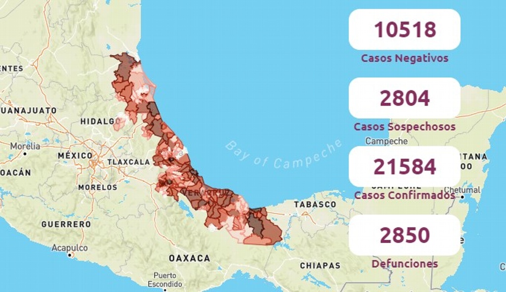 Lista de municipios del estado de Veracruz en casos COVID-19 (+fotos ...